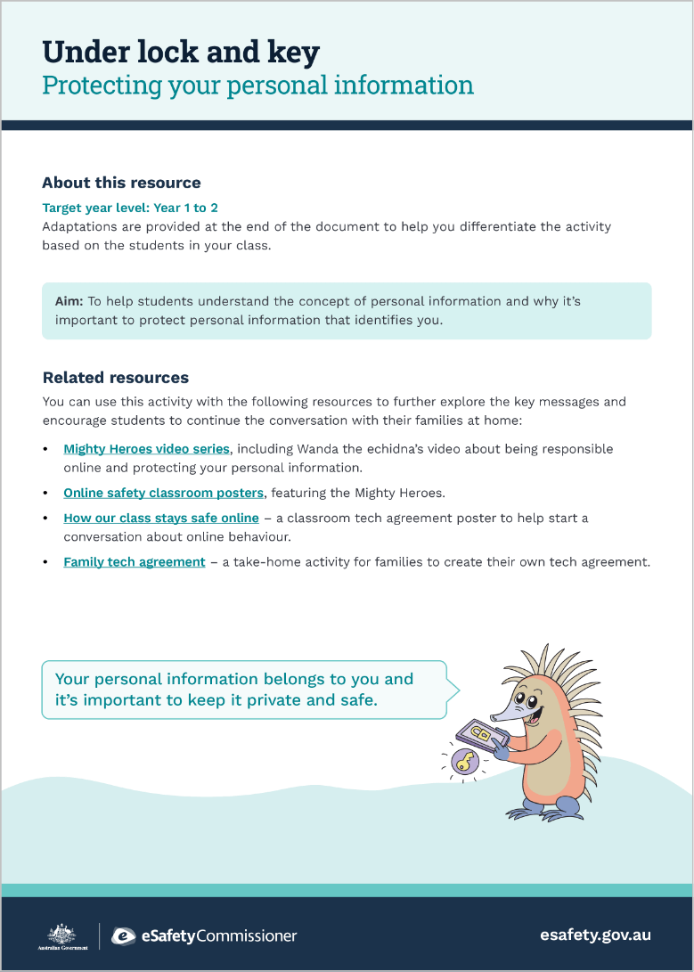 Under lock and key | eSafety Commissioner